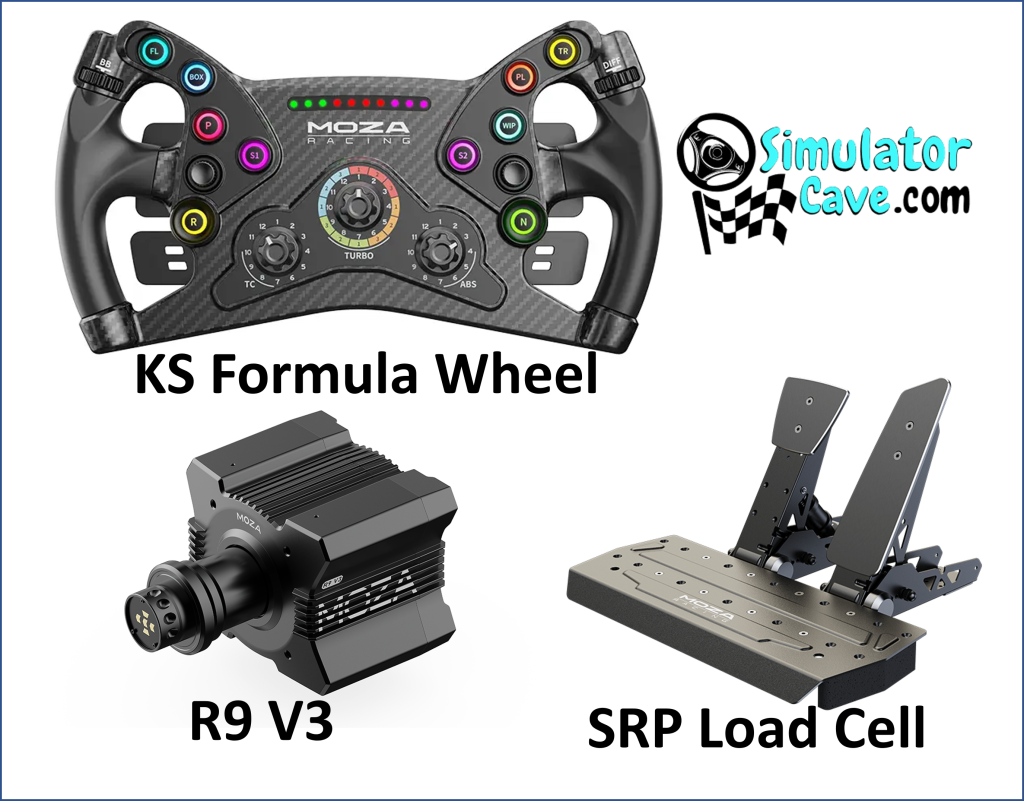 MOZA R9 KS & SRP Load Cell bundle - SimulatorCave